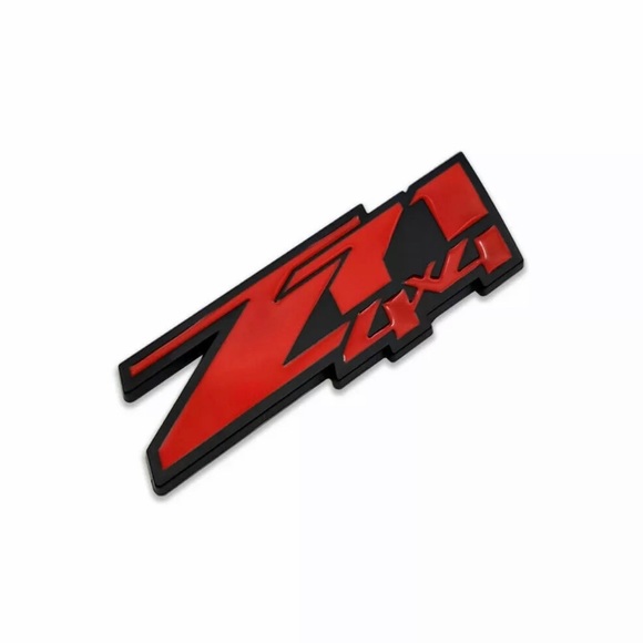 Accessories | Black Red Z71 4x4 Emblem Badge Stickon For Sierra Chevy ...